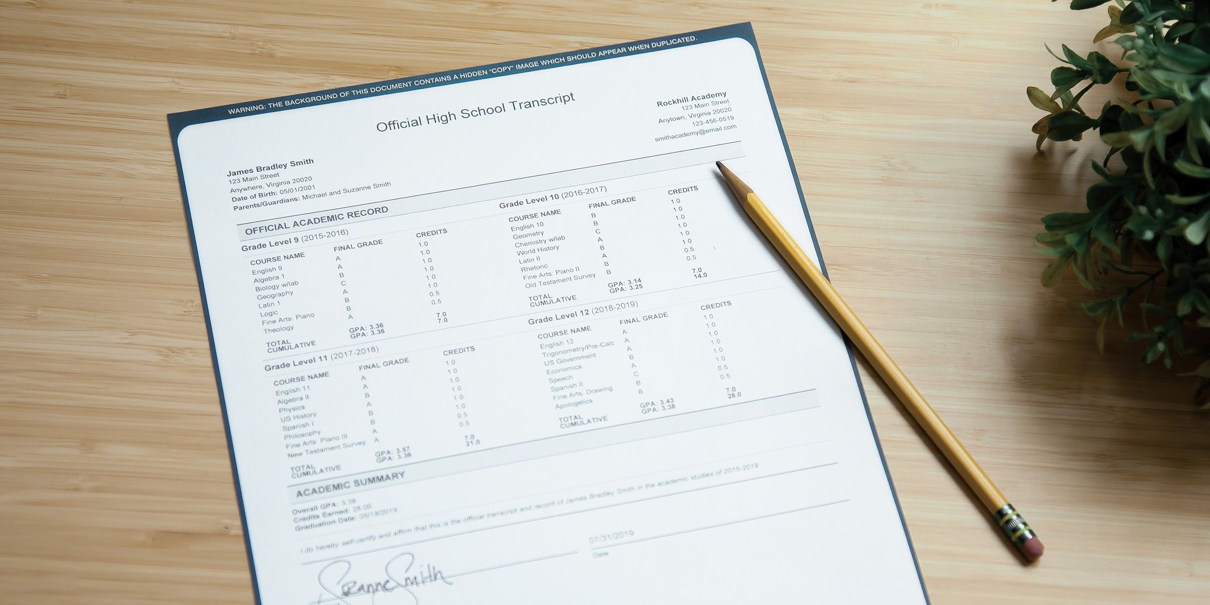 Transcript Checklist